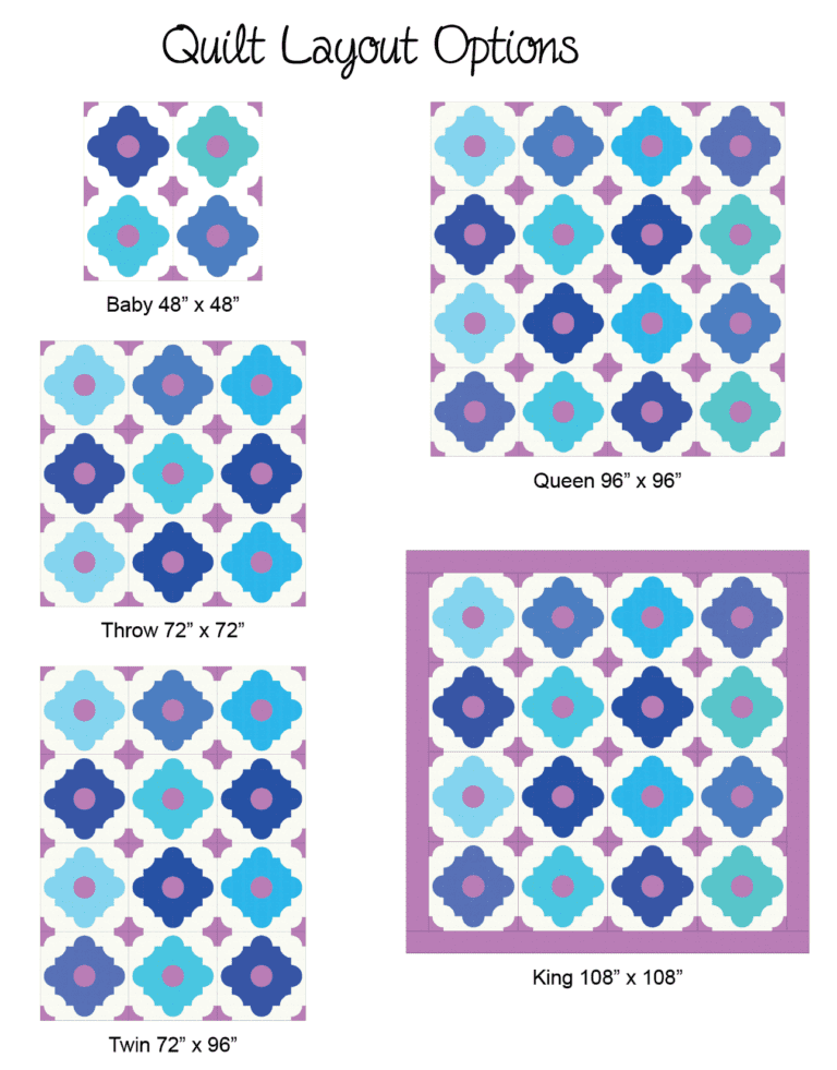 Moroccan Tiles PDF Quilt Pattern - Digital Download - Kustom Kwilts