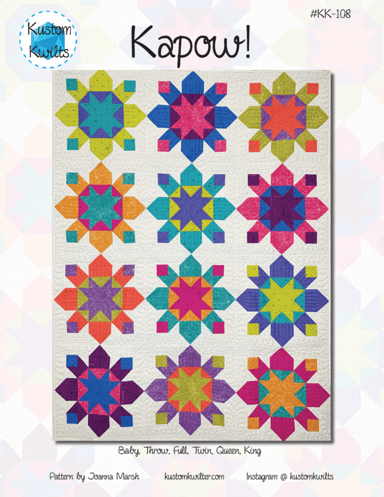 Retro Groove Quilt PDF Pattern - Digital Download - Kustom Kwilts