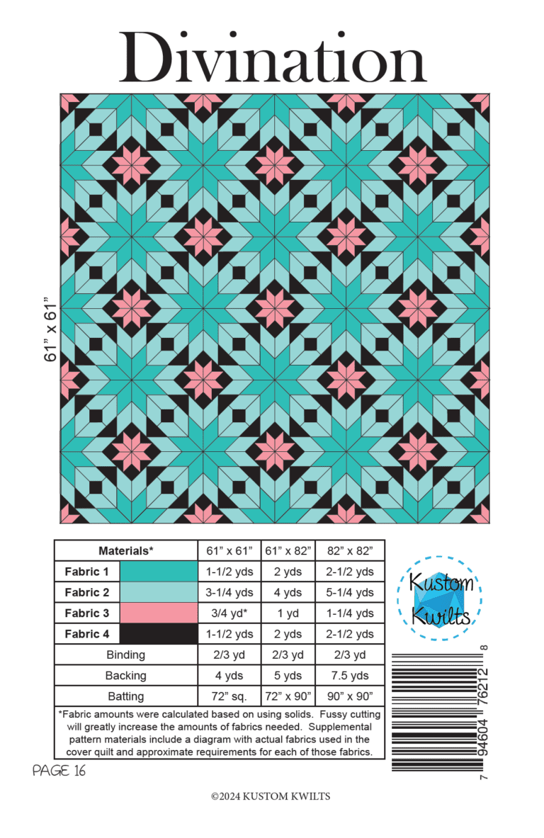 Divination EPP Quilt Pattern - Kustom Kwilts